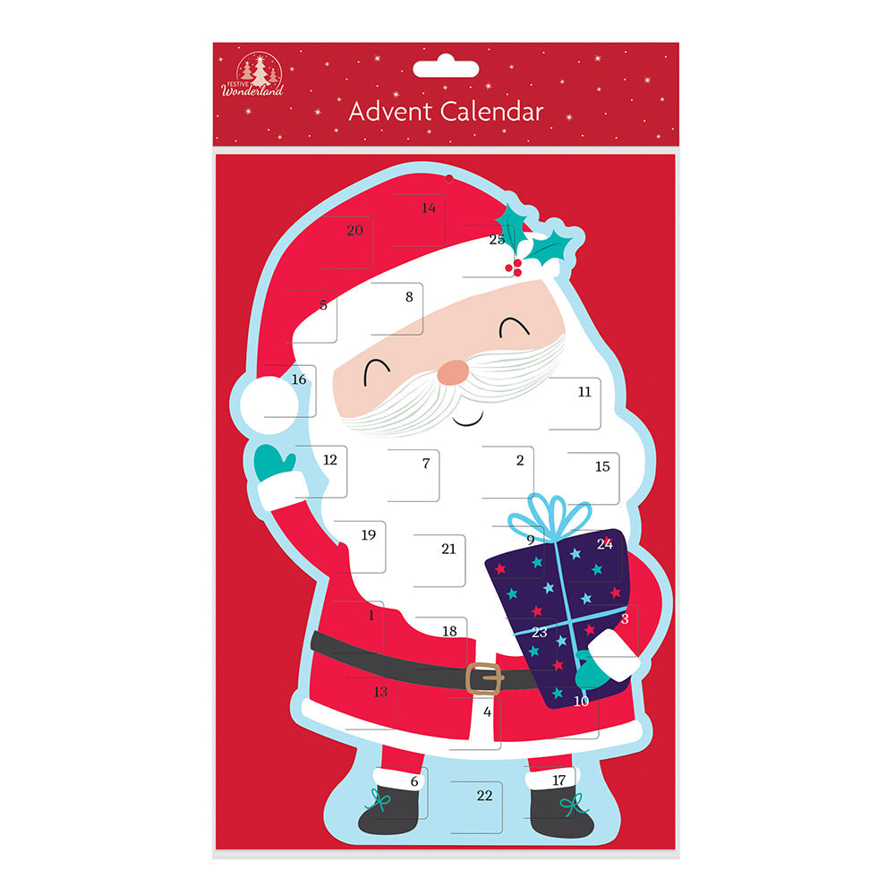 Buy Traditional Christmas Santa Claus Advent Calendar, 33x8cm Online.