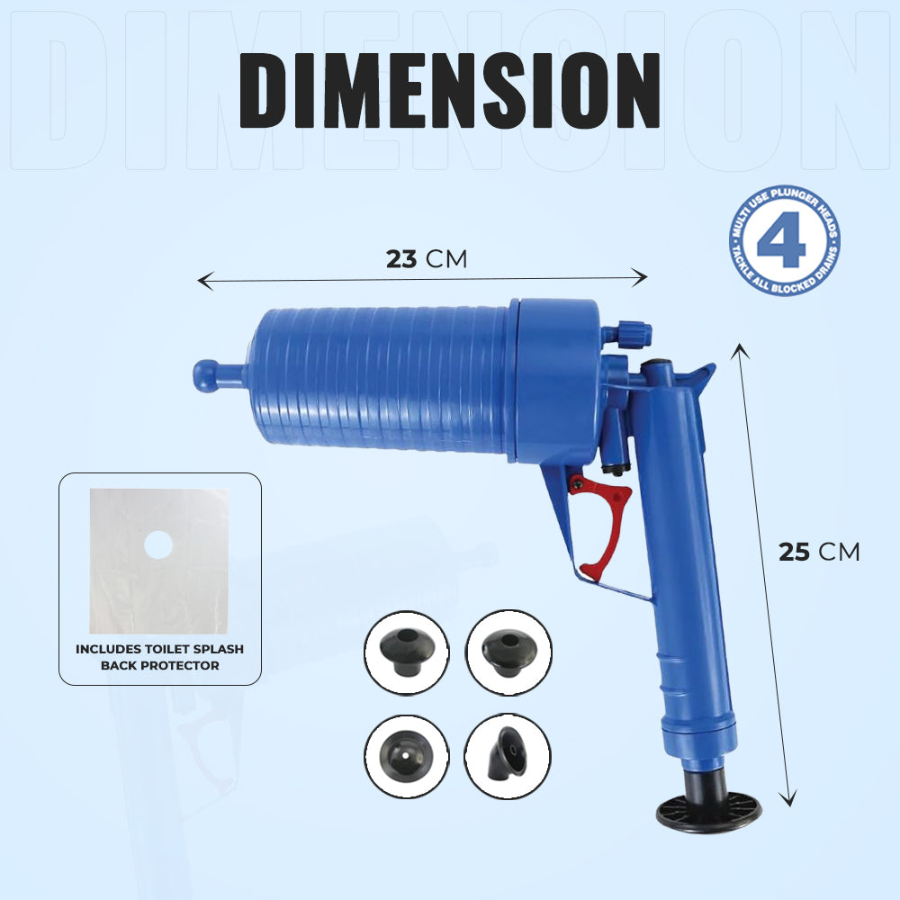 Drain Blaster - Powerful Multi-Drain Air Plunger