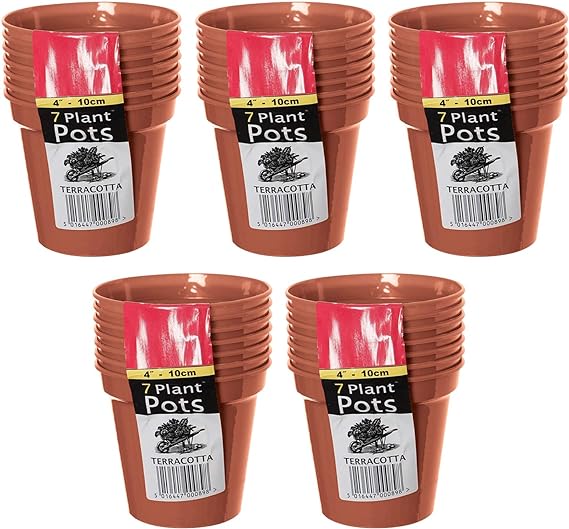 Buy Set of 7 Terracotta Colour Garden Pots (4 Inch/10 cm) Online.