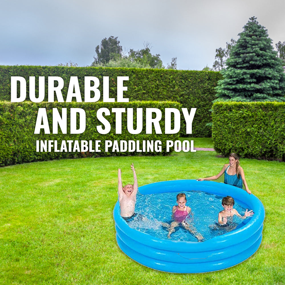 Buy Three Ring Crystal Blue Inflatable Paddling Pool Online.
